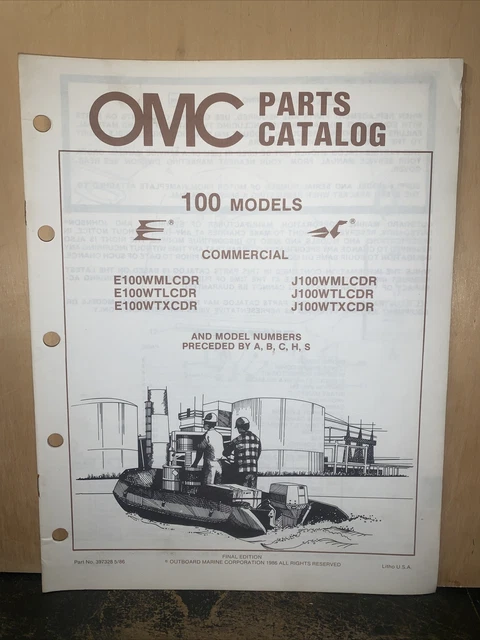 JOHNSON/EVINRUDE -PARTS LIST- For 100 Models. 1986 Original Copy. EUR 6 ...