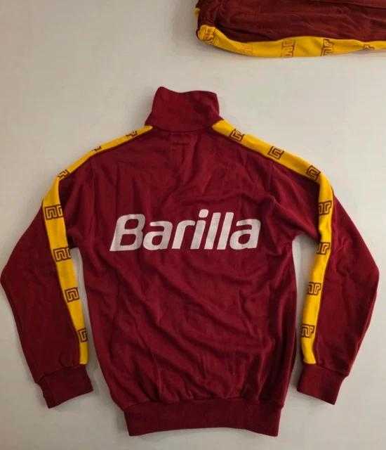 TUTA AS ROMA Nr Barilla Vintage Anni 90 Completa Giacca + Pantalone Tg ...