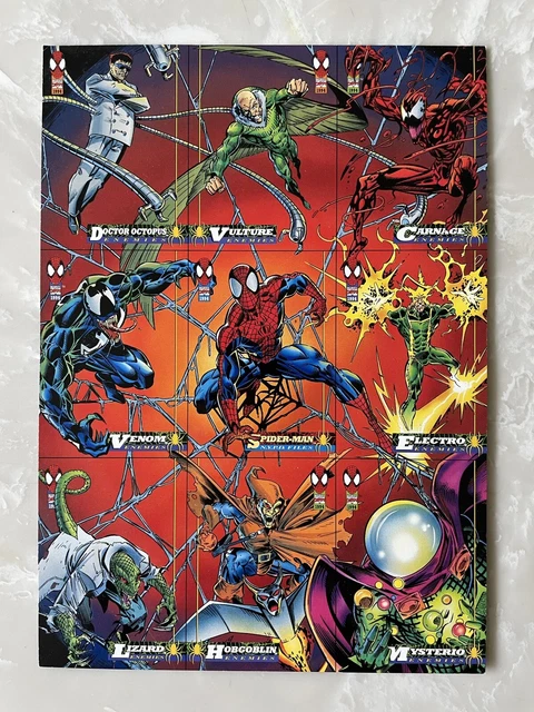 AMAZING SPIDER-MAN 9 Uncut Marvel Cards Promo Sheet | 1994 | 1st ...