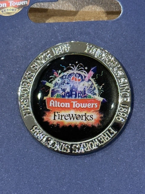 ALTON TOWERS 2023 Fireworks Badge Limited Edition Anniversary New Rare ...