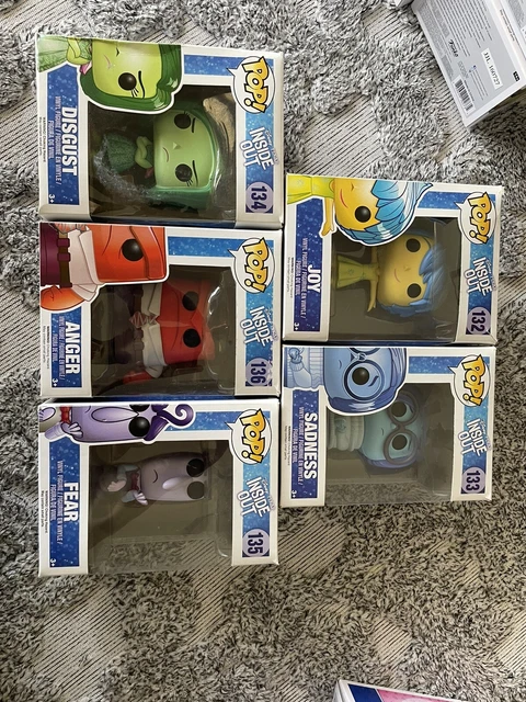 DISNEY PIXAR INSIDE Out Funko Pop Set - Joy, Sadness, Disgust, Fear and ...
