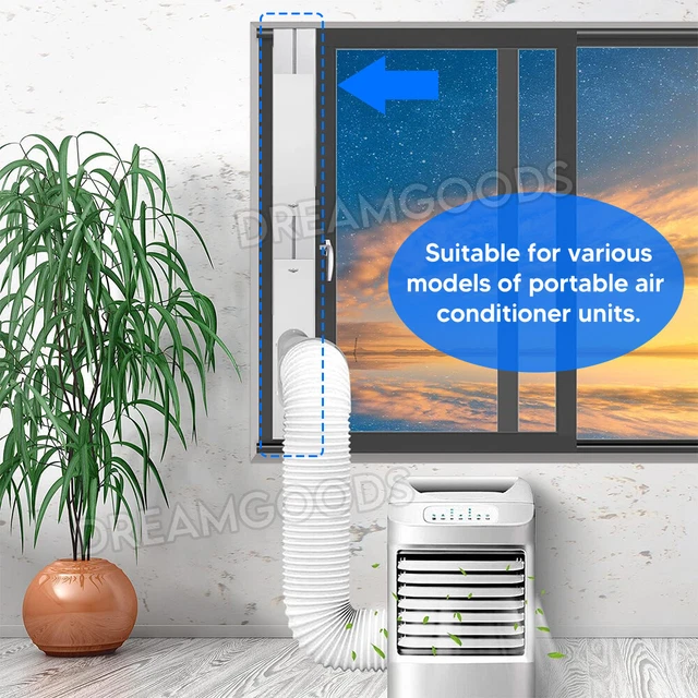 2/3X FOR PORTABLE Air Conditioner Window Slide Kit Plate White + Screws ...