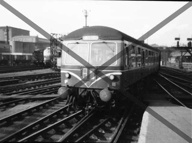 VINTAGE RAILWAY LOCOMOTIVE Negative Class 105 Dmu At London Kings Cross ...