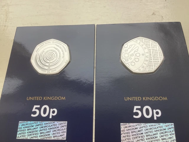 ALAN TURING AND John Logie Baird 50p Coins. Innovation in Science ...