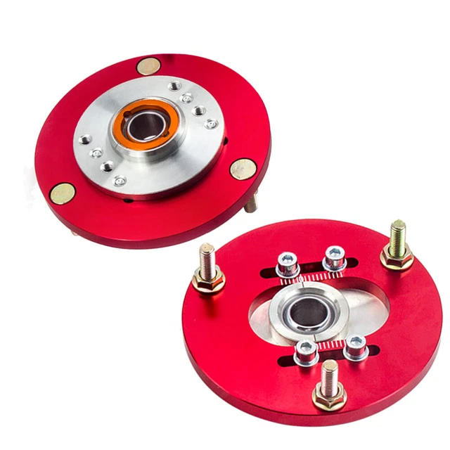 FRONT CAMBER PLATES Coilover Kit For BMW E36 3 Series Adjustable Top ...