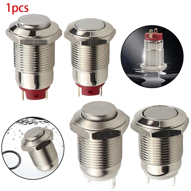 SELF RESETTING FLAT Head Metal Push Button Switch Reliable and Long ...