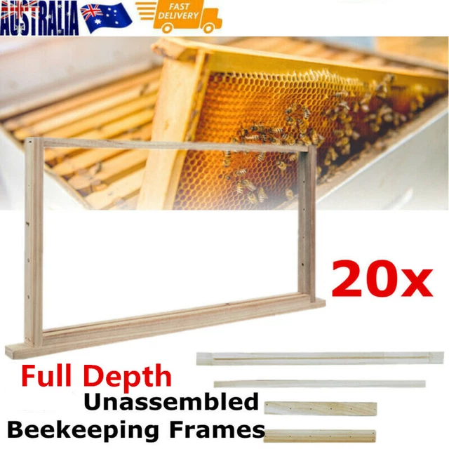 20 X FULL Depth Unassembled Beekeeping Frames Bee Hive Frame Timber ...