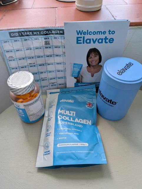 ELEVATE MULTI COLLAGEN Chocolate 220g , Multivitamins &Storage Tin £17. ...