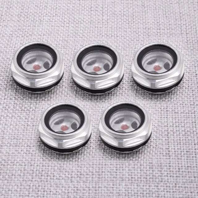 5XAIR COMPRESSOR OIL Level Gauge Sight Glass G1/2" Male Threaded Clear ...