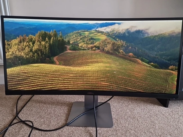 DELL U3415W 34” Ultra-sharp QHD IPS curved monitor w/ stand & Built-in ...
