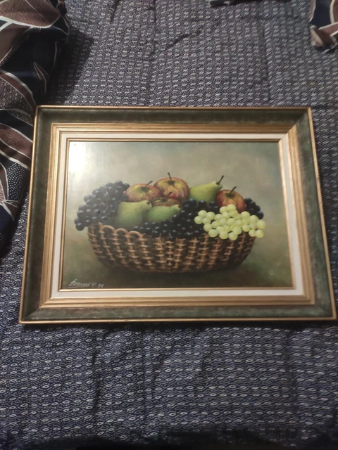 ANCIEN TABLEAU HUILE sur toile signé Brouard .R daté 1992 EUR 19,00 ...