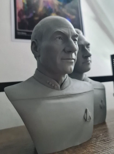 STAR TREK JEAN Luc Picard Lifelike bust Patrick Stewart 5 INCH model £ ...