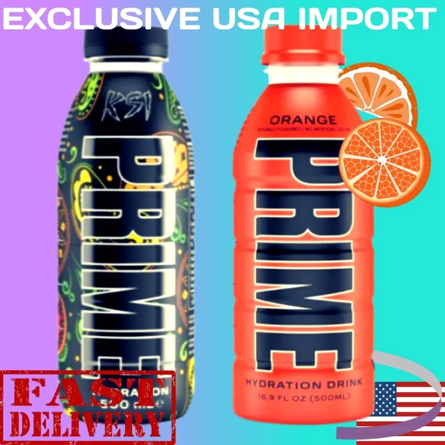 PRIME HYDRATION DRINK KSI EXCLUSIVE & ORANGE 500ml each/2 Pack Logan ...