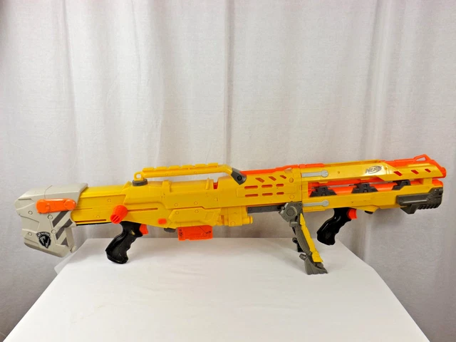 NERF LONGSHOT CS 6 Yellow Version w Detachable Front Pistol Magazine 35.00 PicClick