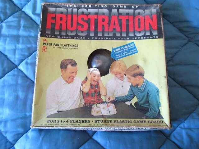ORIGINAL VINTAGE 1965 Frustration board game Peter Pan Playthings pop-o ...