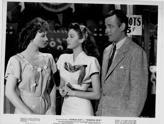 Rare Photo Originale Usa Ava Gardner 1945 8x10 Whistle Stop Tom Conway