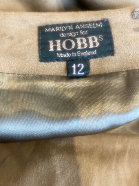 MARILYN ANSELM HOBBS Size 12 90S Soft Suede Khaki Midi Skirt Made Great ...