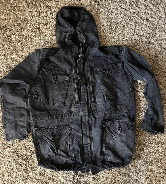 BLACK FIELD JACKET Ripstop S95 British Army Combat Coat Parka Smock 180 ...