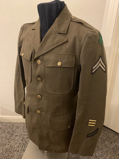 ORIGINAL WWII WW2 US Army 91st Infantry Division Uniform Jacket. Named ...