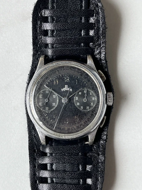 EXTREMELY RARE WORLD War II Tellus Chronograph Watch Black Dial! £295. ... EXTREMELY RARE WORLD War II Tellus Chronograph Watch Black Dial! £295. ...