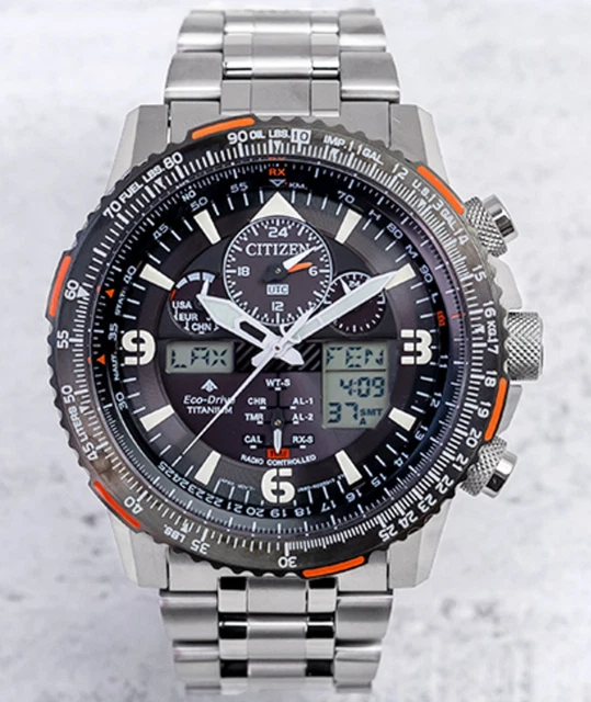 CITIZEN PROMASTER SKYHAWK Super Titanium Sapphire World Time Watch ...