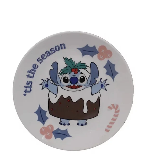 DISNEY SET OF 4 Lilo & STITCH Ceramic CHRISTMAS Side Dish Plates £10.00 ...