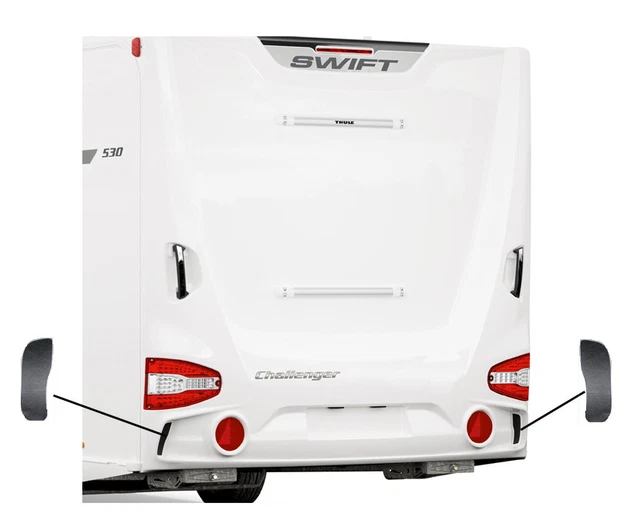 SWIFT CHALLENGER CARAVAN VINYL DECALS SET L&R MATTE BLACK Back Panel ...