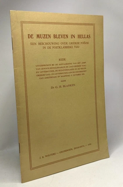 DE MUZEN BLEVEN in Hellas een beschouwing over griekse poëzie in de EUR ...