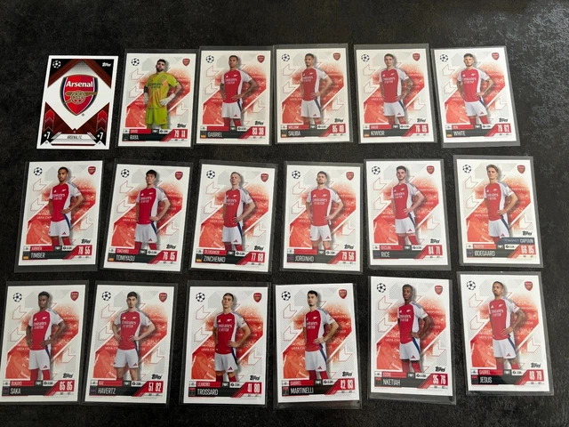 TOPPS MATCH ATTAX 2024/2025 SET COMPLET 18 Team Arsenal London FULL SET ...