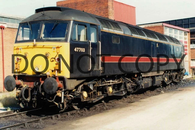 UK DIESEL TRAIN Railway Photograph Of Class 47 47703 Loco. (Rm47-1960 ...
