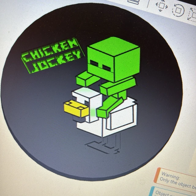 MINECRAFT MOVIE CHICKEN Jockey Viral X4 Drink Coaster Chicken Jockey ...