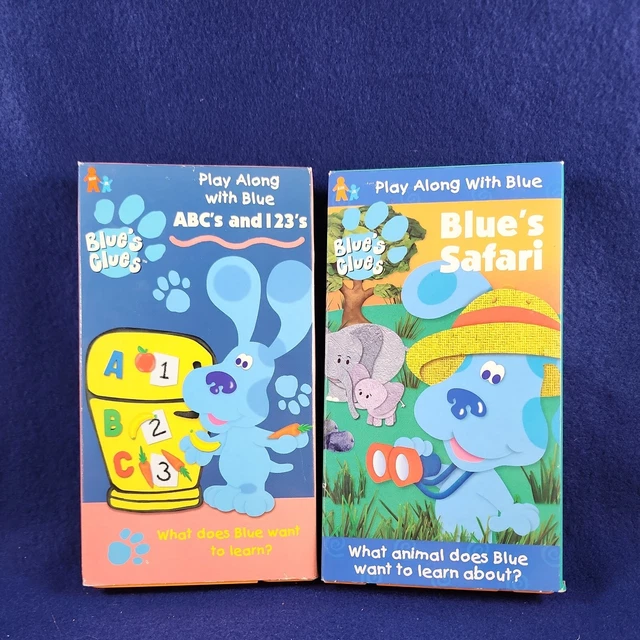 BLUE’S CLUES - Blue’s Safari & ABC’s and 123’s (1998-1999) 2 VHS ...