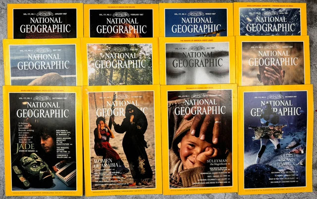VINTAGE NATIONAL GEOGRAPHIC Magazine Bundle 1987, complete (12 issues) £20.00 - PicClick UK