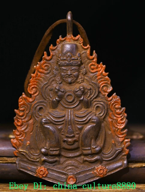 4 &VIEUX BOUDDHISME tibétain cuivre pur Feng Shui exorciser le Bouddha culte EUR 50,00 - PicClick FR