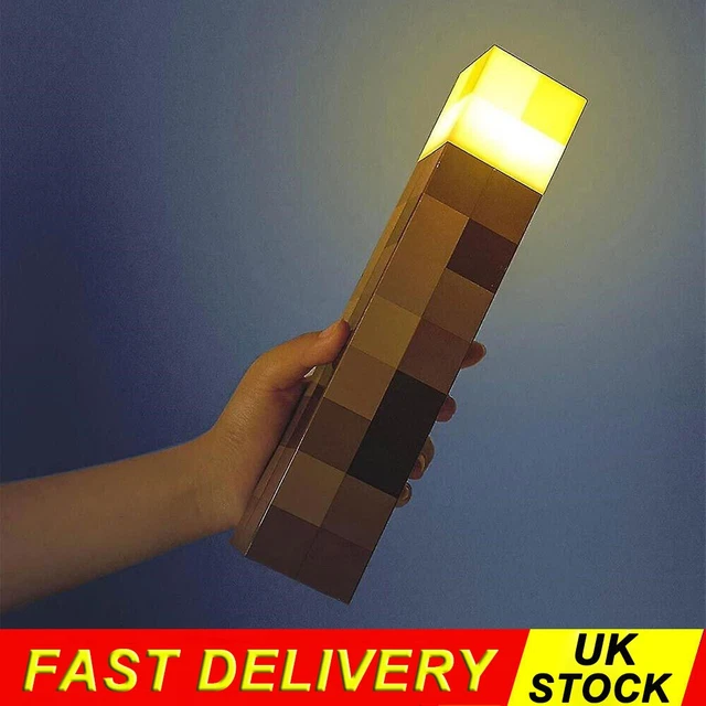 MINECRAFT GAME TORCH Wall Lamp Desk Night Light Bedroom Led Decoration ...