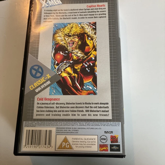 X-MEN WOLVERINE CLASSIC X Series Animated series VHS Tape £1.14 ...