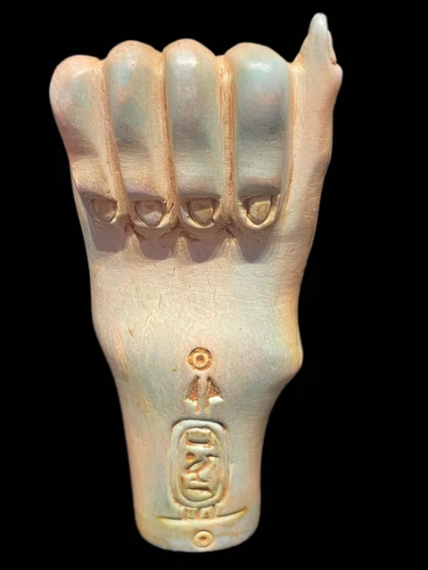 EGYPTIAN HEAVY STONE ANCIENT HIEROGLYPHIC HAND STATUE, 664-332bc N54 £0 ...