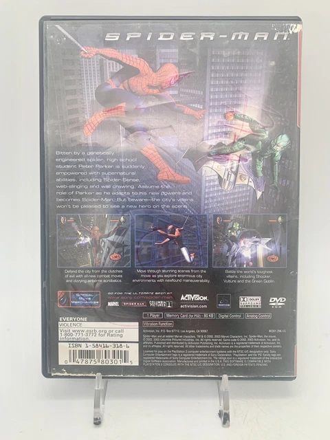 SPIDER-MAN (SONY PLAYSTATION 2, 2002) gioco PS2 Greatest Hits testato ...