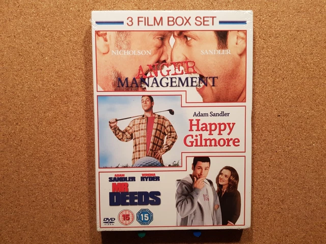 ANGER MANAGEMENT / Mr Deeds / Happy Gilmore (DVD) 3 DISC SET...NEW AND ...