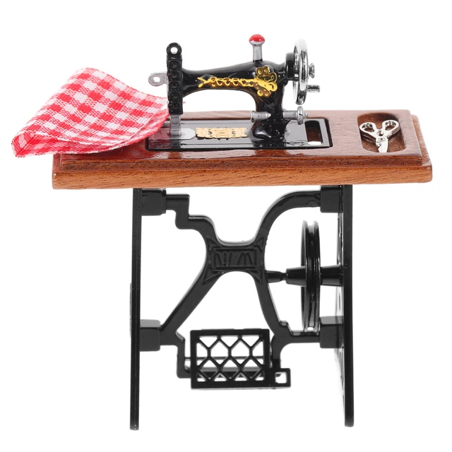 TINY SMALL SEWING Machine Model Doll House Layout Vintage Sewing ...