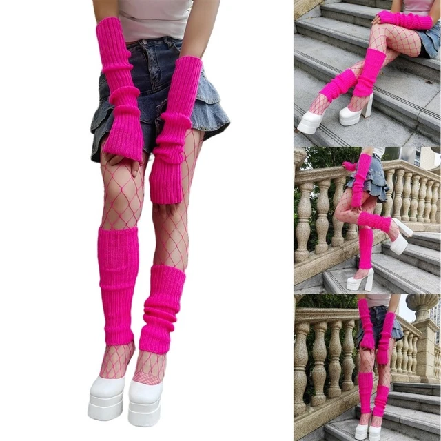 CARNIVAL KNITTED ARM Sleeve+Fishing Net Stocking+Leg Warmer Masquerade ...