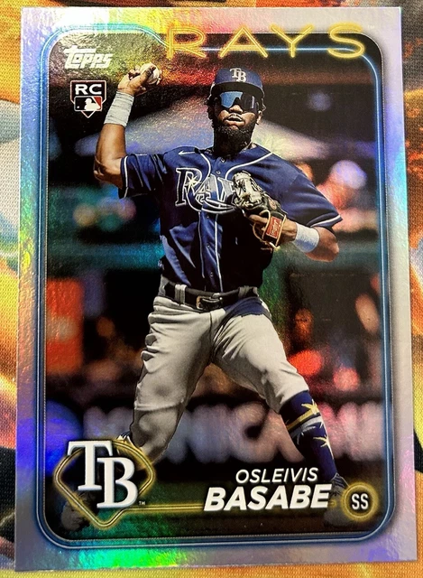 2024 OSLEIVIS BASABE Rookie Lamina arcobaleno Topps Serie 2 Tampa Bay ...