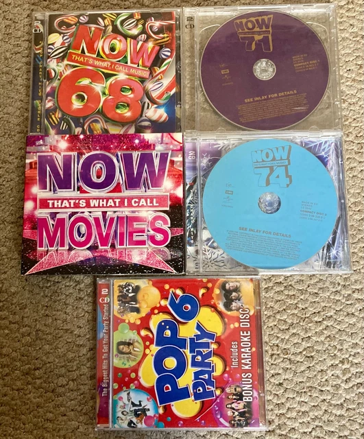NOW THAT'S WHAT I Call Music 68, 71,74, Now Movies, Pop Party 6 - 9 CD ...