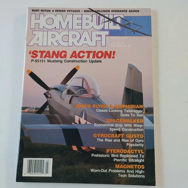 HOMEBUILT AIRCRAFT MAGAZINE Issue March 1987 Vol 14 Number 3 £9.46 ...