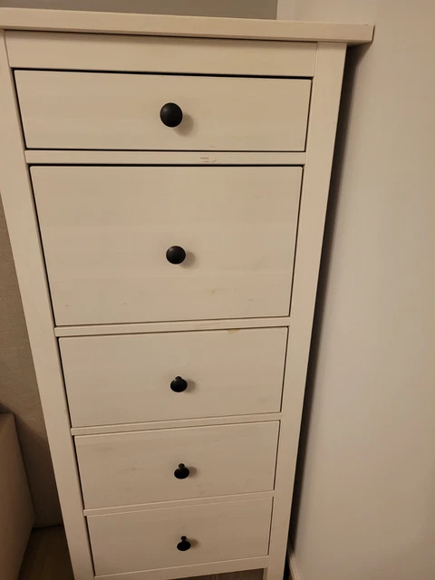 IKEA HEMNES KOMMODE weiß gebeizt, gebraucht, nur Abholung EUR 40,00 - PicClick DE