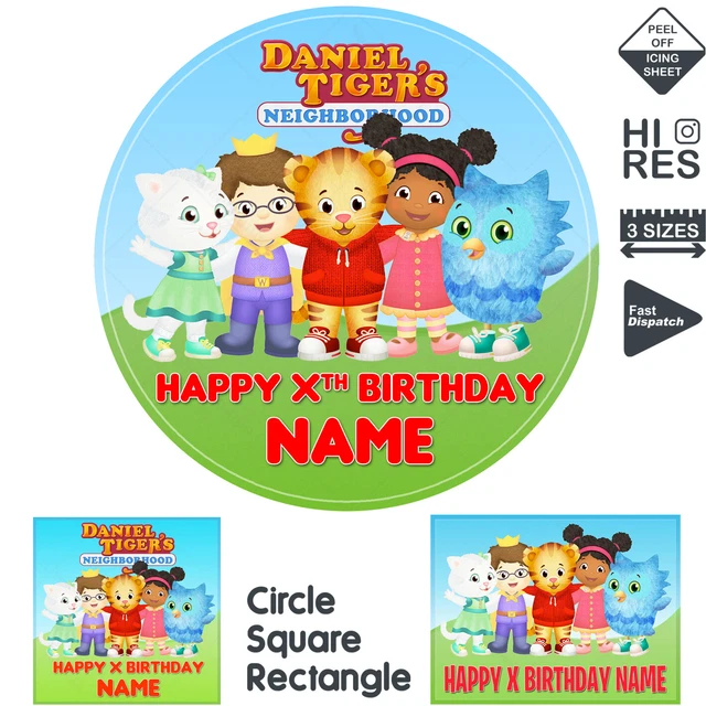 DANIEL TIGER PERSONALISED Cake Topper Decoration Edible Icing sizes inc ...