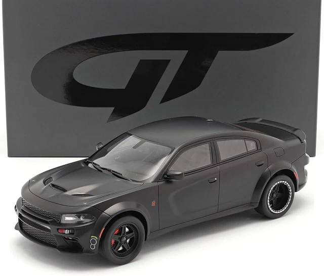 DODGE CHARGER SRT HELLCAT WIDEBODY 2020 MATT BLACK au 1/18 de GT Spirit ...