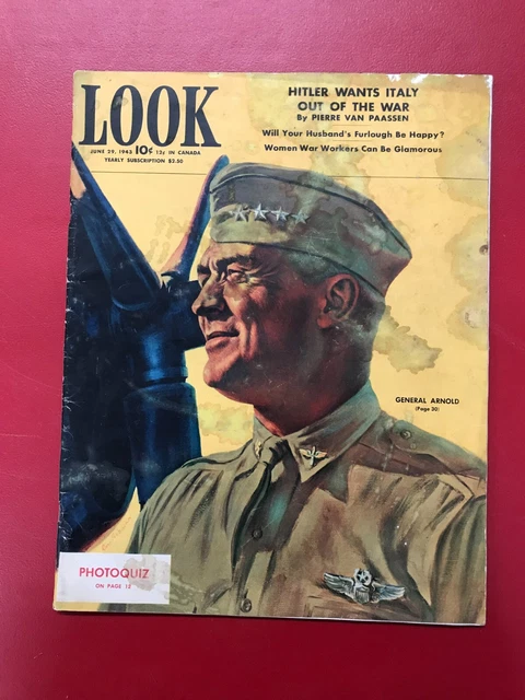VINTAGE LOOK MAGAZINE June 29, 1943 - Hitler Wants Italy Out of the War ...