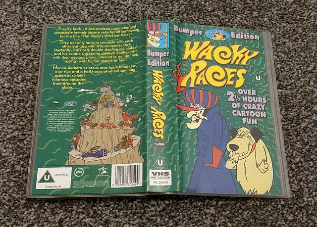 WACKY RACES BUMPER Edition Hanna Barbera Pal Vhs Video Kids Children £ ...
