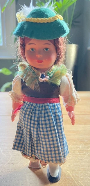 VINTAGE GERMAN DANCING Doll - Traditional Dress Wind-Up Clockwork £7.50 - PicClick UK